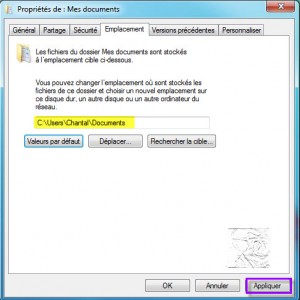 Déplacer Mes Documents (ou tout dossier personnel) sur une autre ...